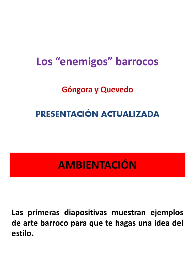 Góngora y Quevedo: Enemigos Barrocos | PDF