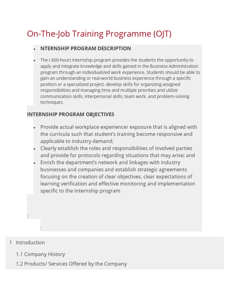 Additional To Narrative of OJT | PDF | Vocational Education | Internship