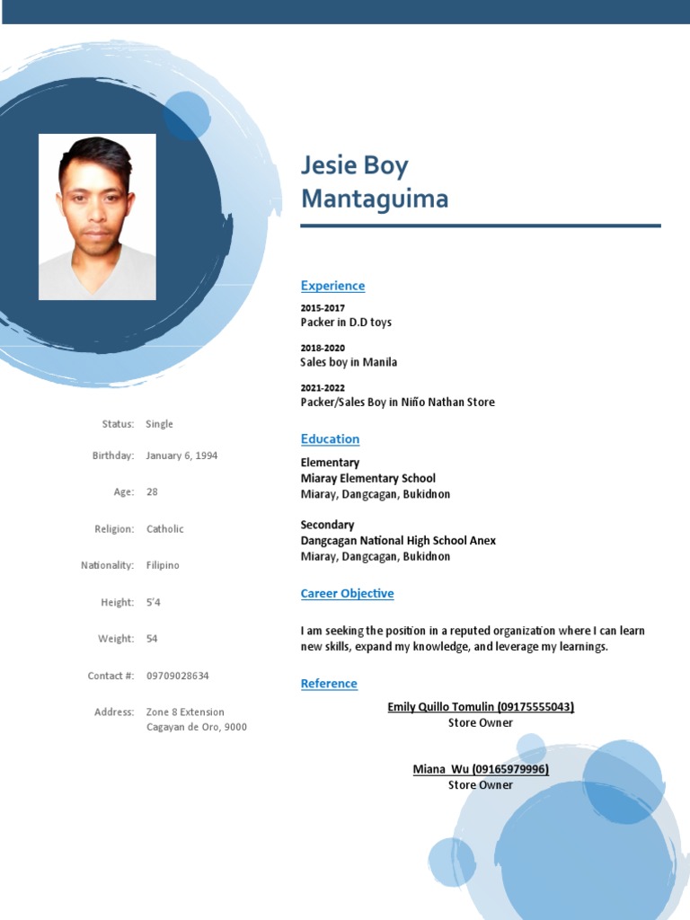 Jesie Boy's Resume and Career Profile | PDF