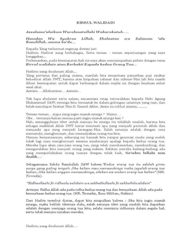 Birrul Walidain | PDF