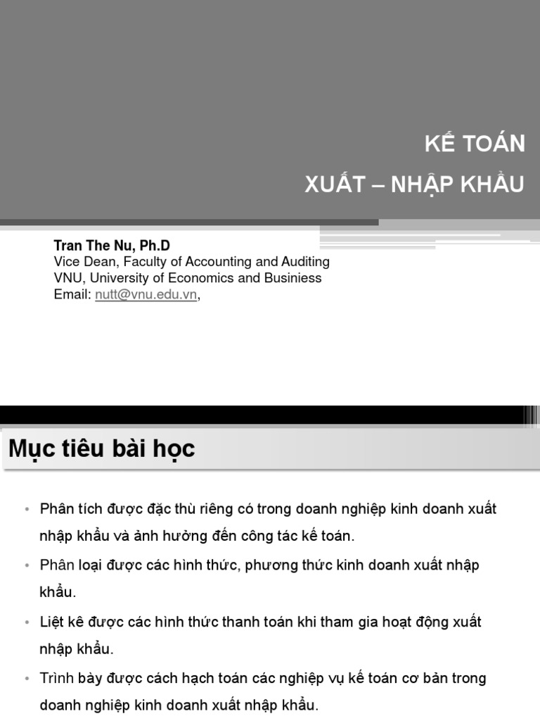 3.1. KT Xuat Nhap Khau Cô N | PDF