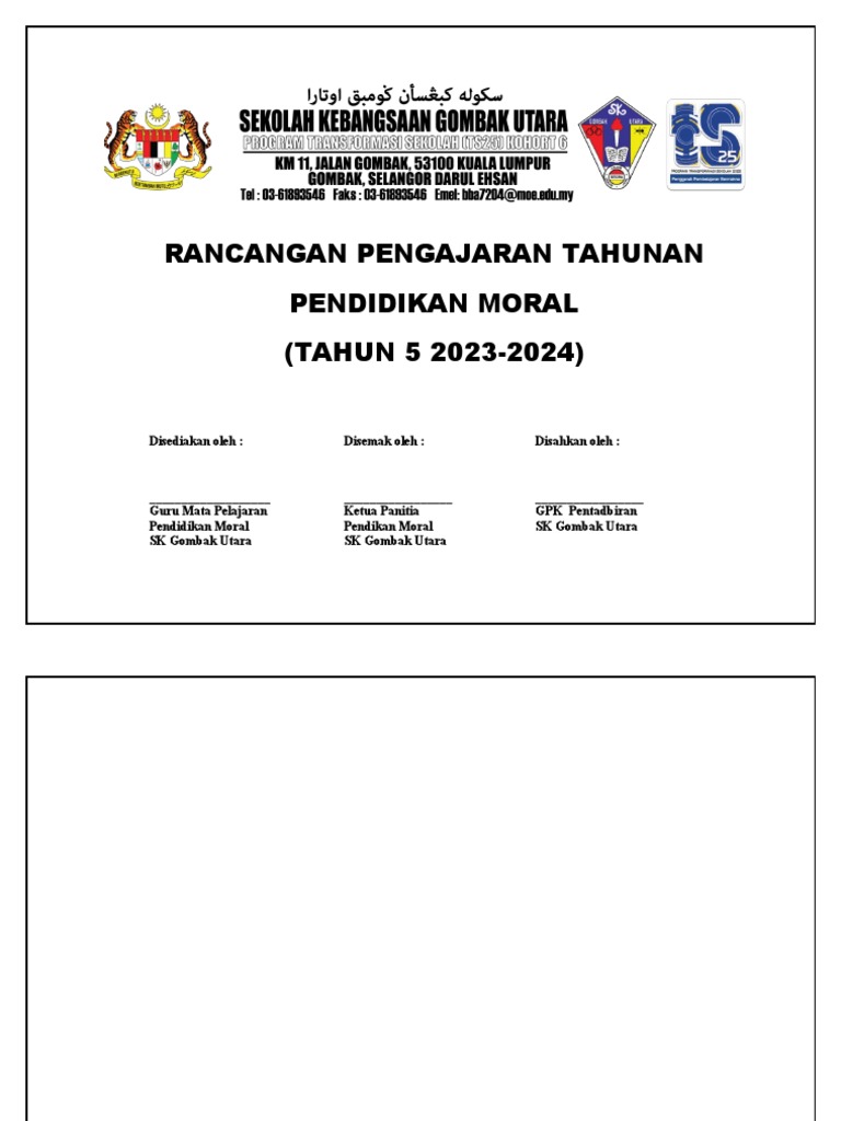 Muka Depan RPT PM 2023-2024 | PDF