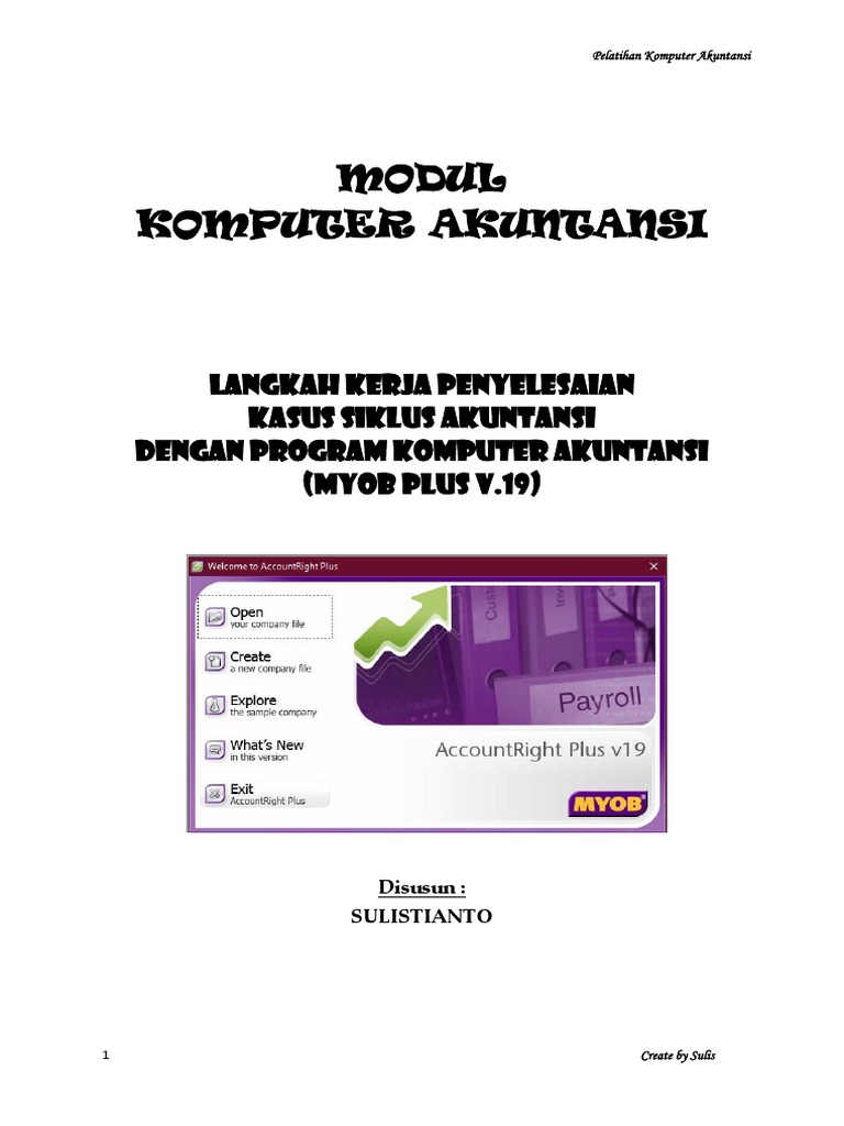 Langkah Kerja Myob Versi Plus 19 | PDF