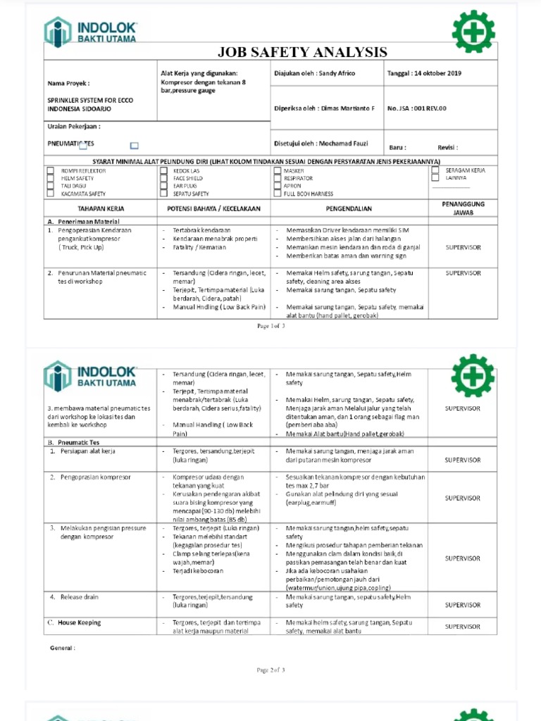 Jsa Pneumatic Test Pdf