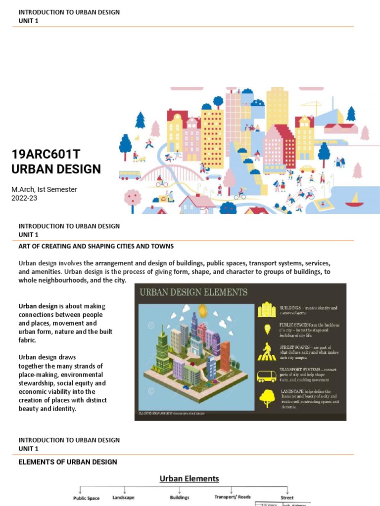 Unit 1 Pdf Urban Design Sustainability