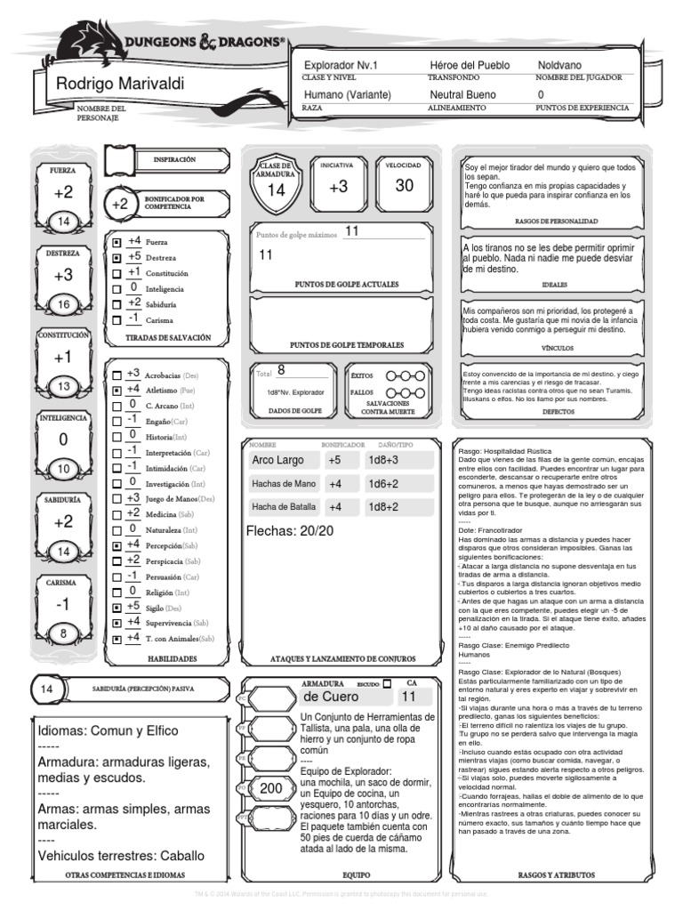 Explorador Humano Variante D&D | PDF
