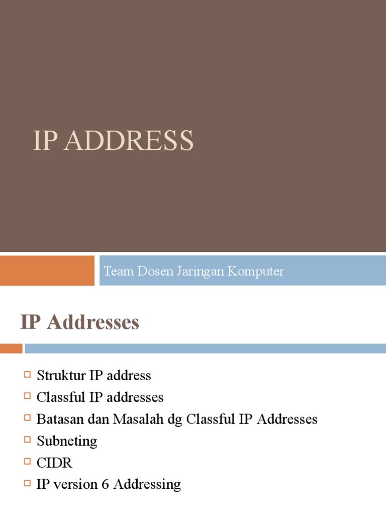7 IP Address | PDF