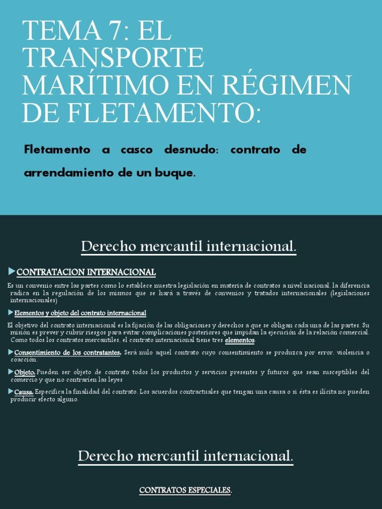 Tipos de Fletamento - Fletamento A Casco Desnudo | PDF | Derecho ...