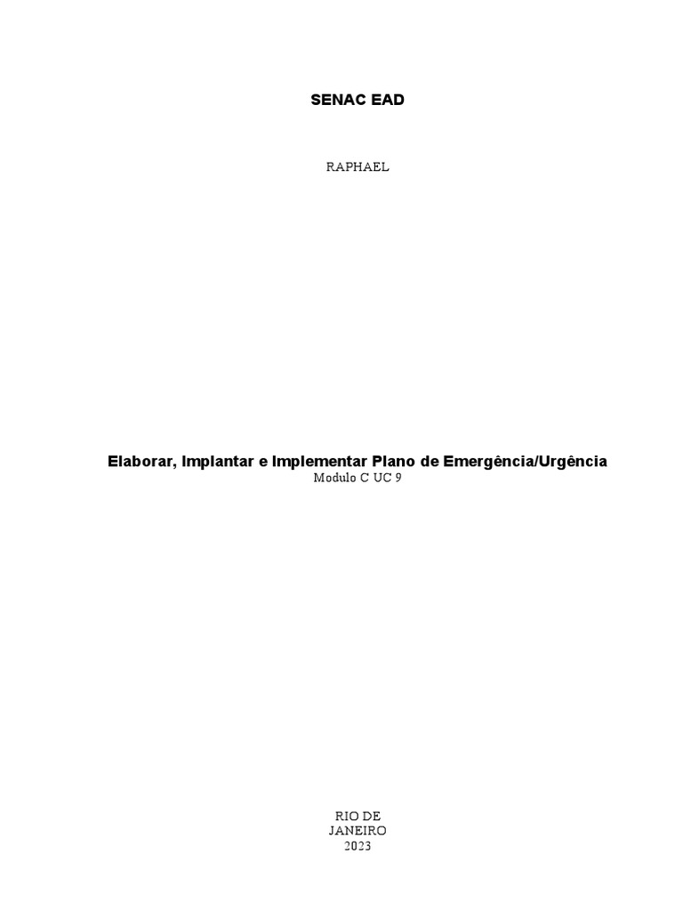Atividade 2 Modulo 3 UC 9 | Download grátis PDF | Primeiros socorros