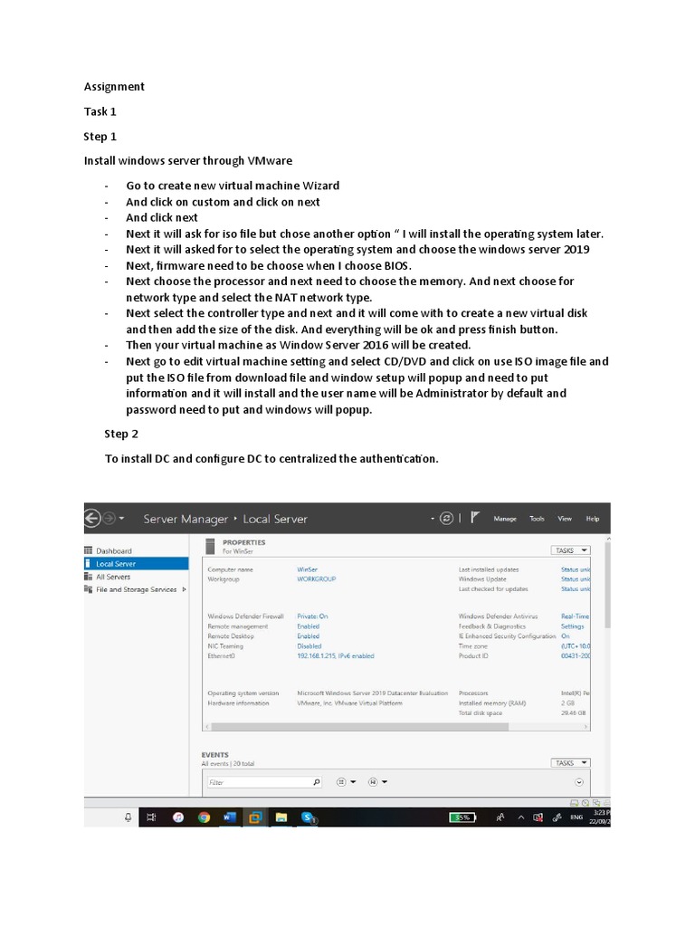 Assignment 1 Windows Server 2016 | PDF | Domain Name System | Group Policy