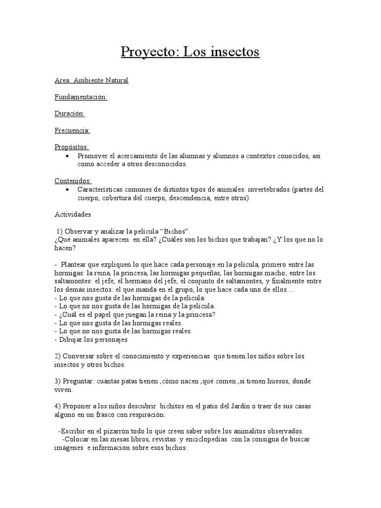 Proyecto Insectos | PDF | Insectos | Hormiga