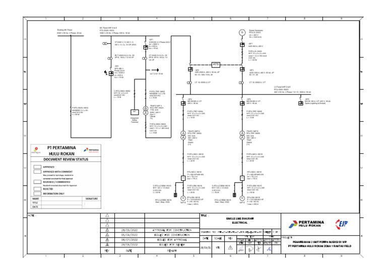 Single Line Diagram (AFC) (Approved) | PDF | Electric Power ...