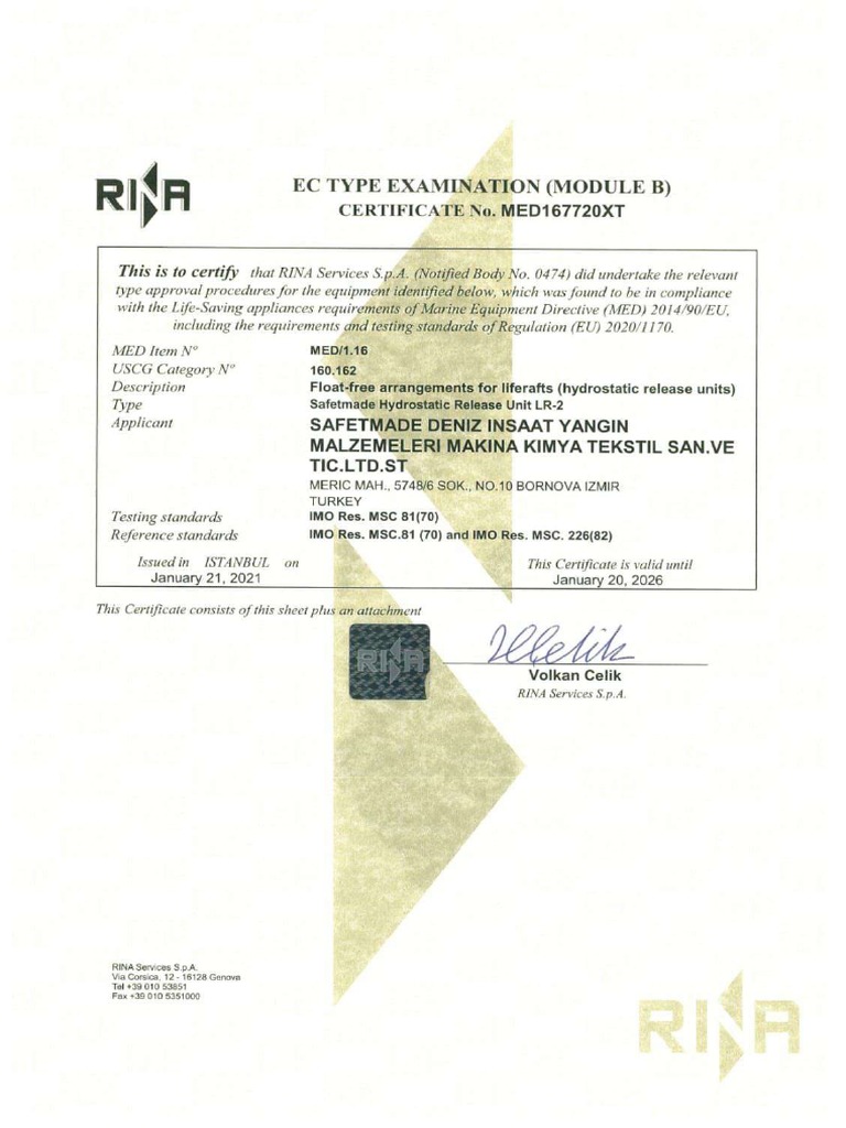 Rina Class Hru Safetmade | PDF