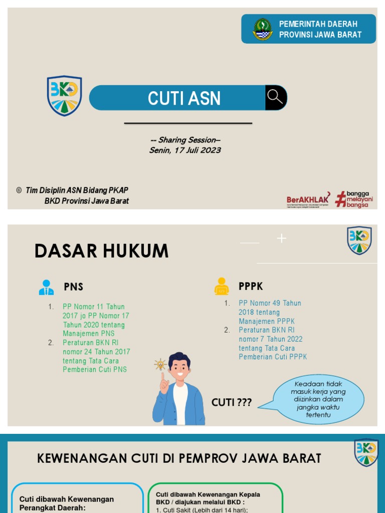 Materi Sharing Session (Cuti) - Senin, 17 Juli 2023 - Shared | PDF