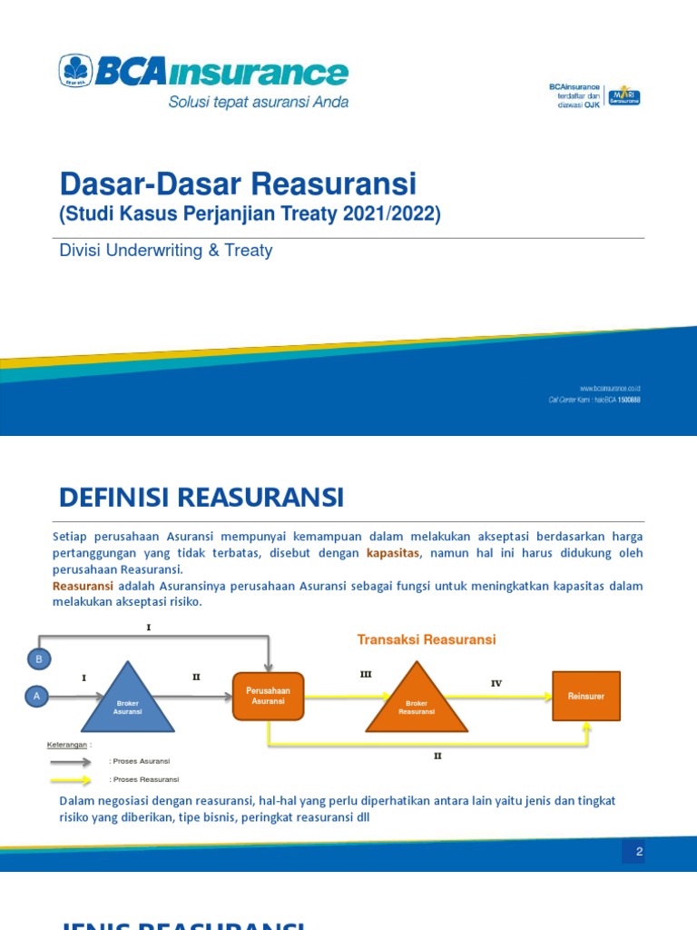 Dasar-Dasar Reasuransi dan Treaty | PDF