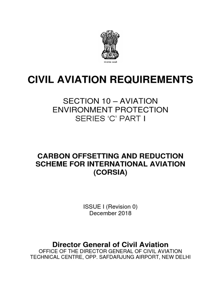 Carbon Offsetting and Reduction Scheme For International Aviation ...