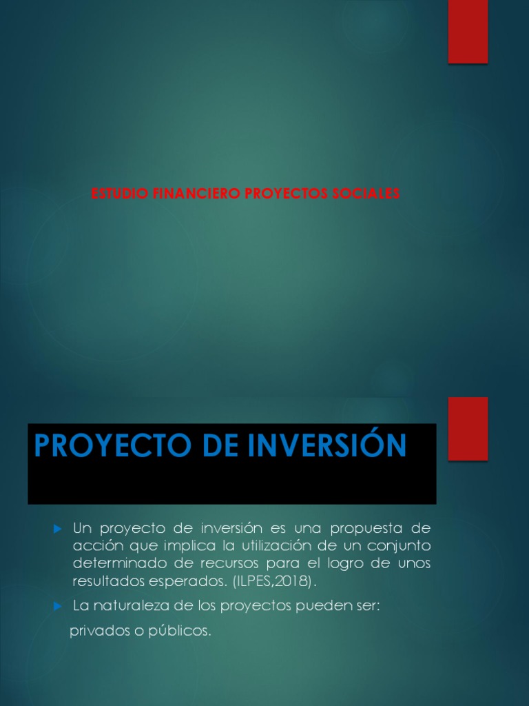Estudio Financiero de Proyectos Sociales | PDF | Infraestructura ...