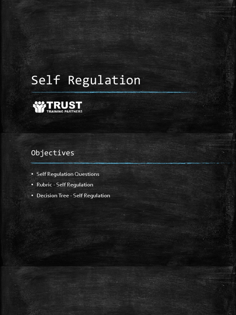 Rubric 4 - Self Regulation | PDF
