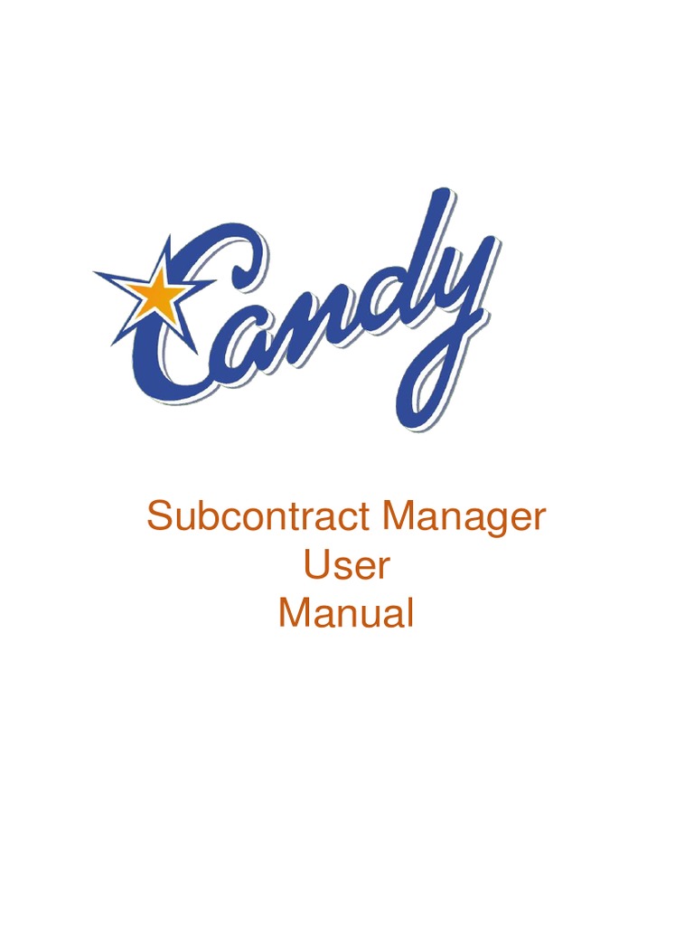 Subcontract Manager User Manual | PDF | Subcontractor | Microsoft Excel