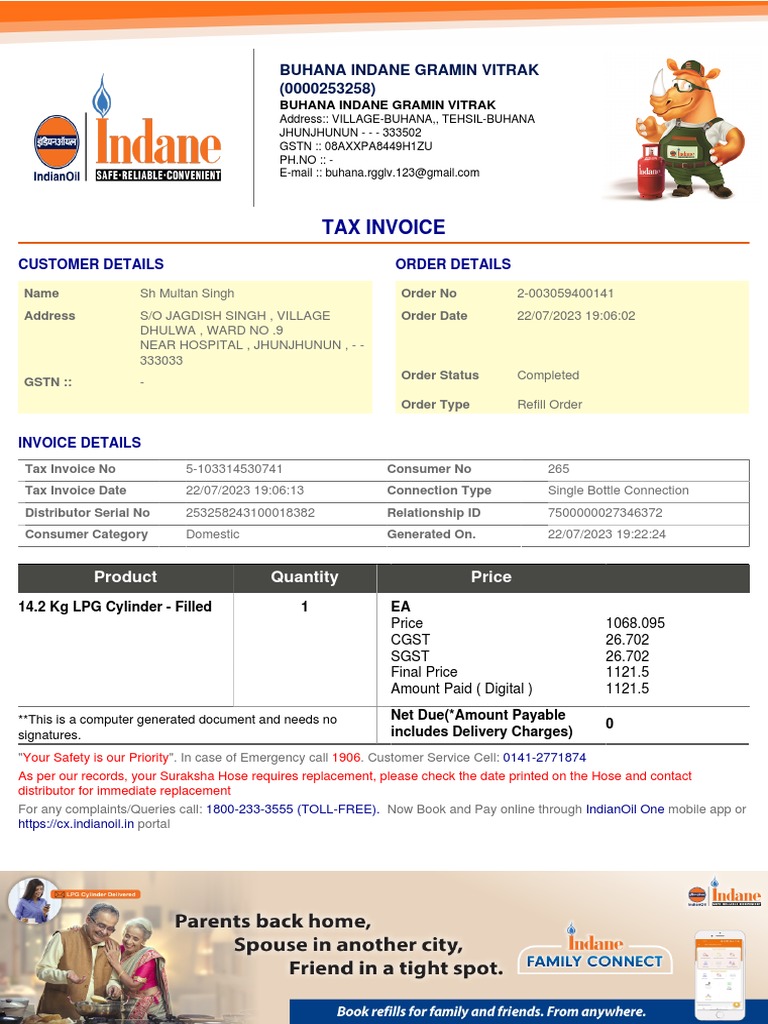 Invoice | PDF | Liquefied Petroleum Gas | Invoice