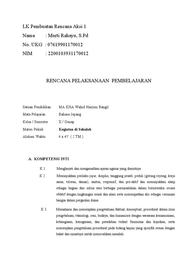 RPP PJBL Revisi | PDF | Seni