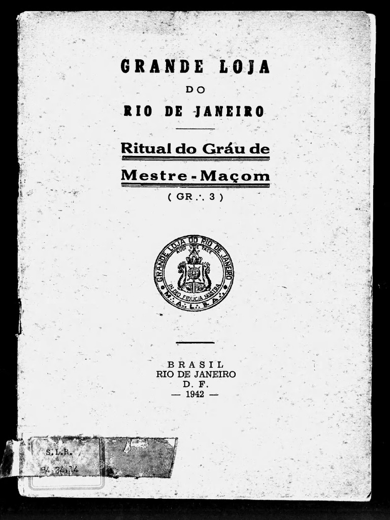 Grand Lodge of Rio de Janeiro - Ritual of The Master Mason Degree ...
