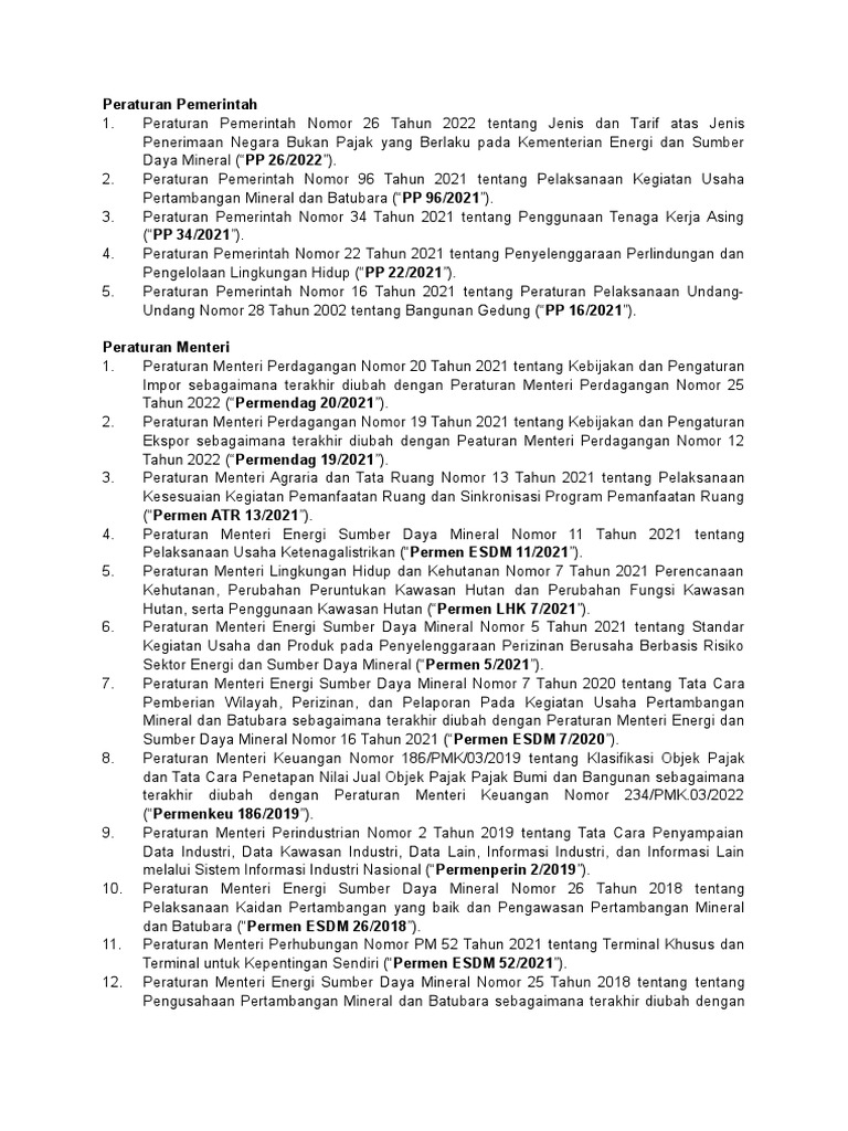 List of Regulation | PDF