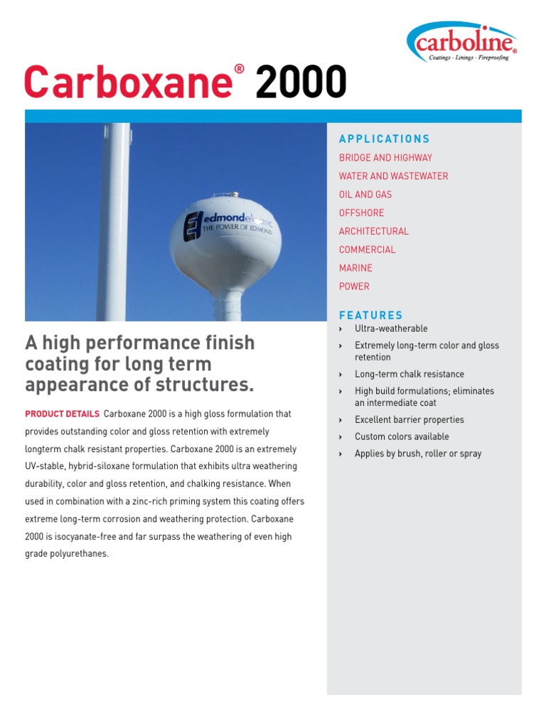 Carboxane 2000-ProductFlyer-0120 | PDF | Polyurethane | Corrosion