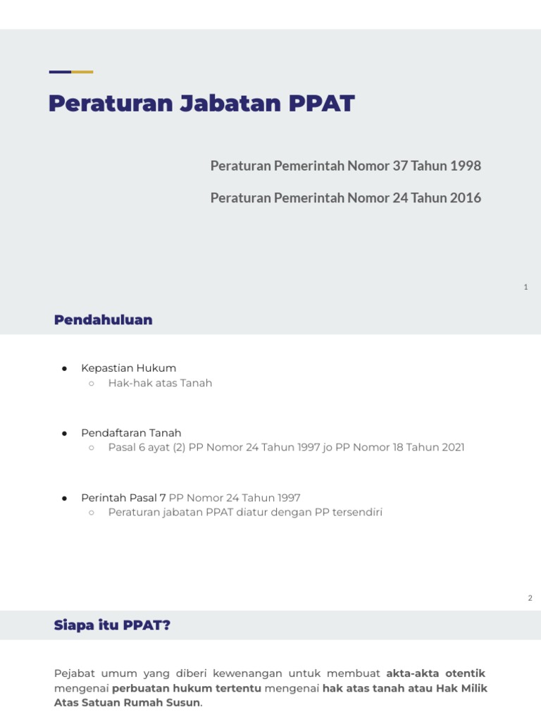 Peraturan Jabatan PPAT - 220723 | PDF