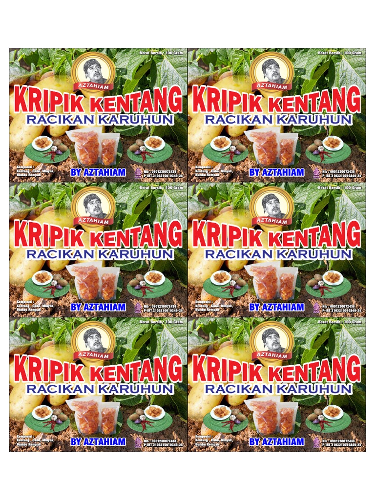 Stiker Kripik Kentang Karuhun Pdf