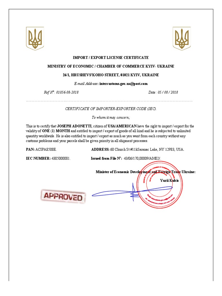 Import License | PDF