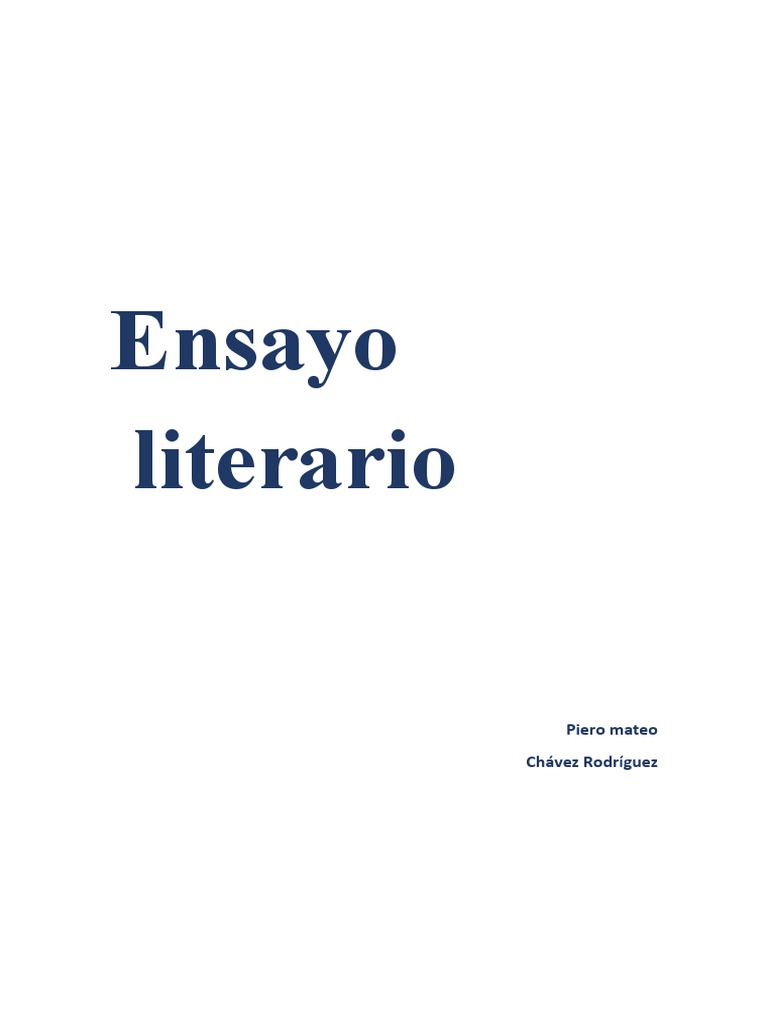 Ensayo XDD | PDF | Perú | Libertad