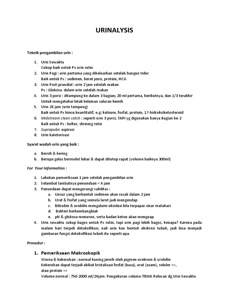 URINALYSIS | PDF