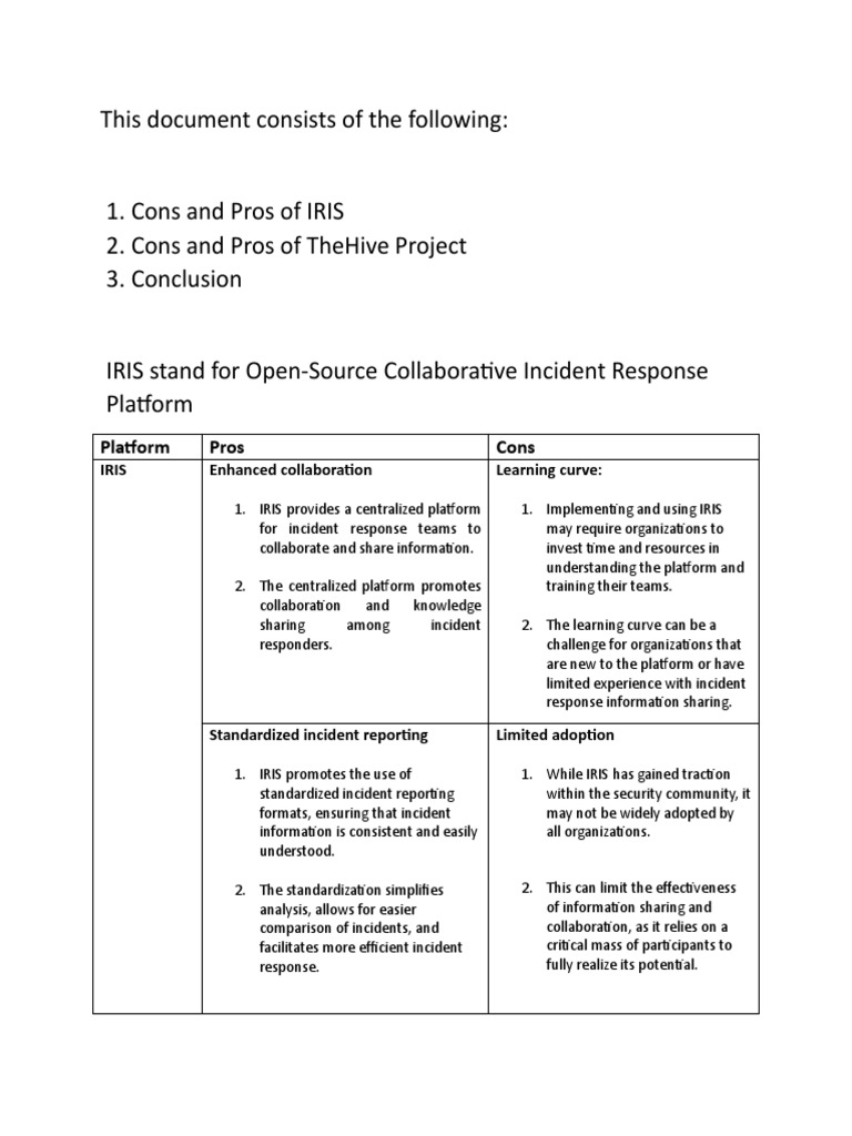 IRIS vs TheHive: Incident Response Insights | PDF | Computer Security ...