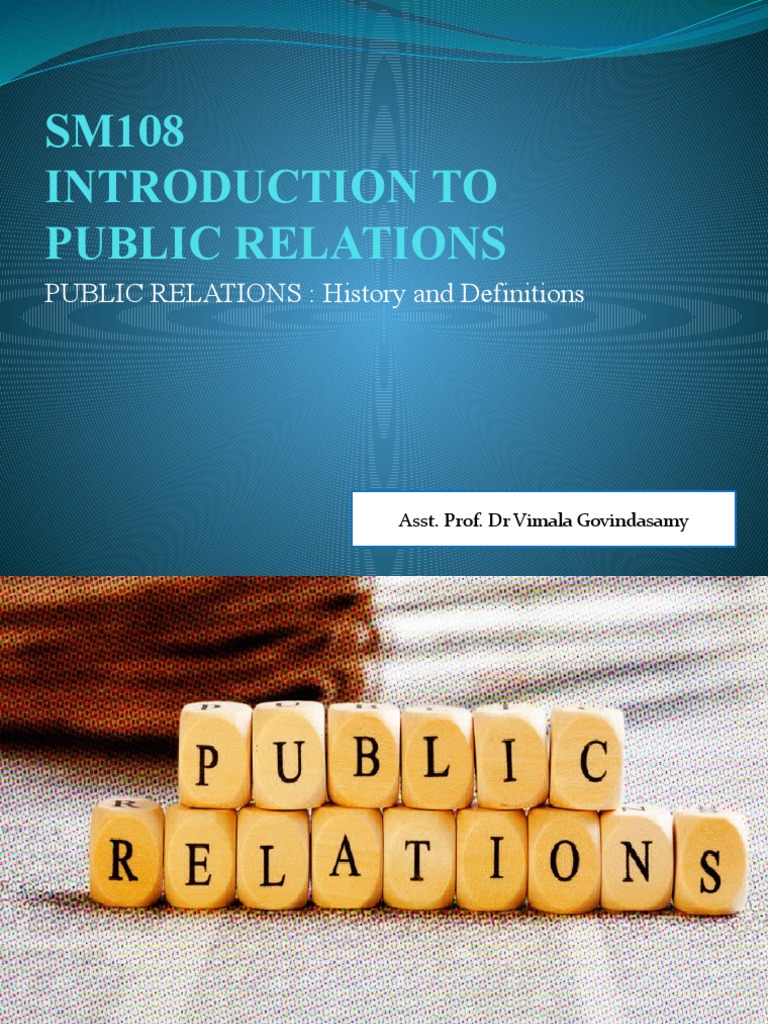Chapter 1 - History & Definition of Public Relations | PDF | Public ...