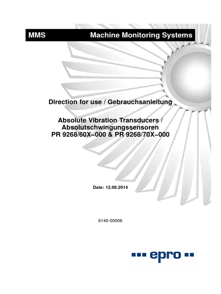 MMS Machine Monitoring Systems: Direction For Use / Gebrauchsanleitung ...