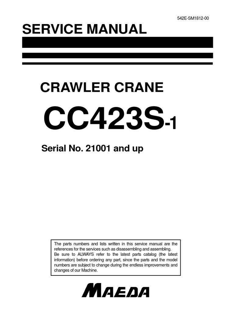 SM CC423 2018 | PDF | Piston | Crane (Machine)