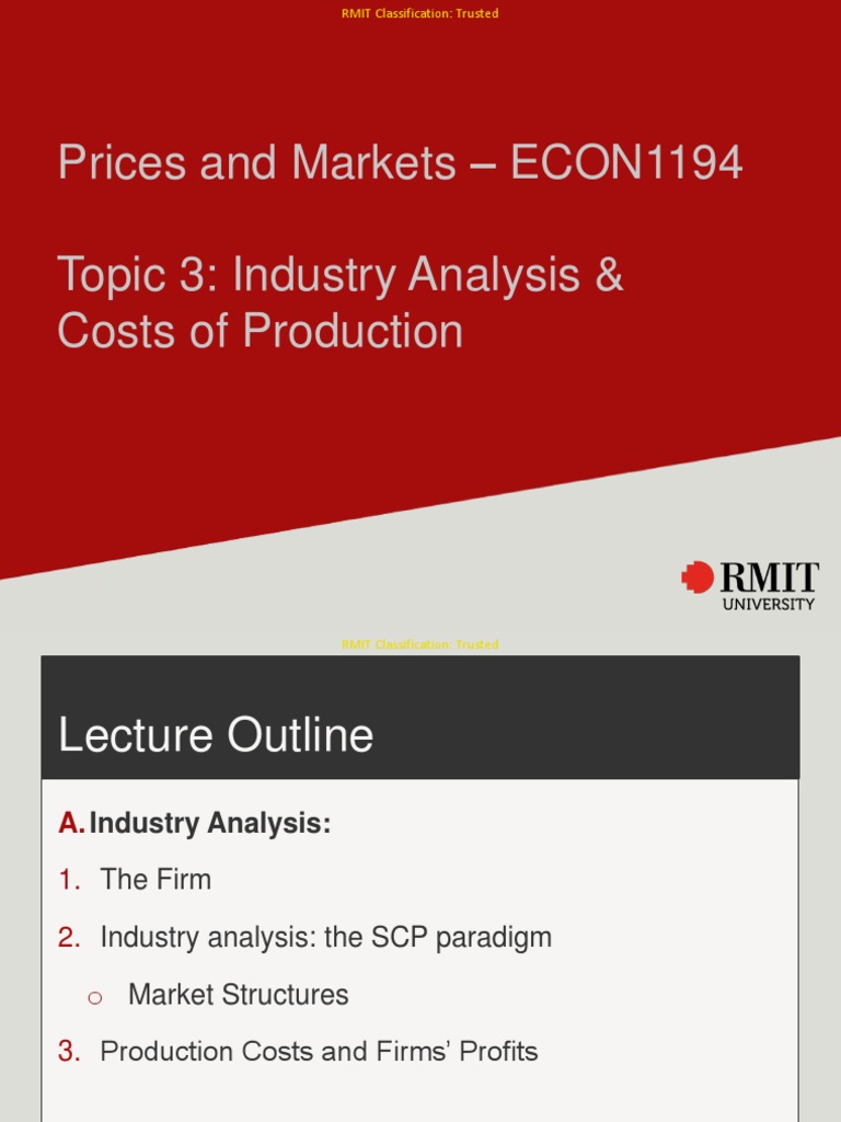 T3 - Industry Analysis and Costs of Production - RMIT Access Version | PDF | Average Cost | Long ...