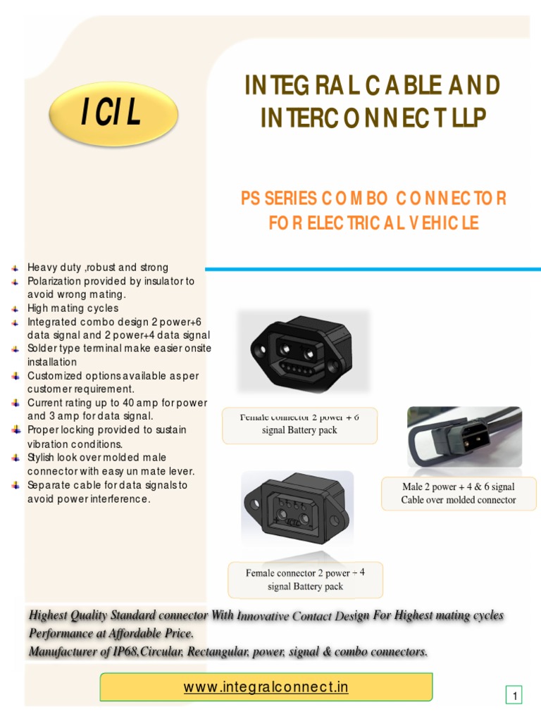 PS Series EV Connector Catalog 1 1 | PDF | Electrical Connector ...