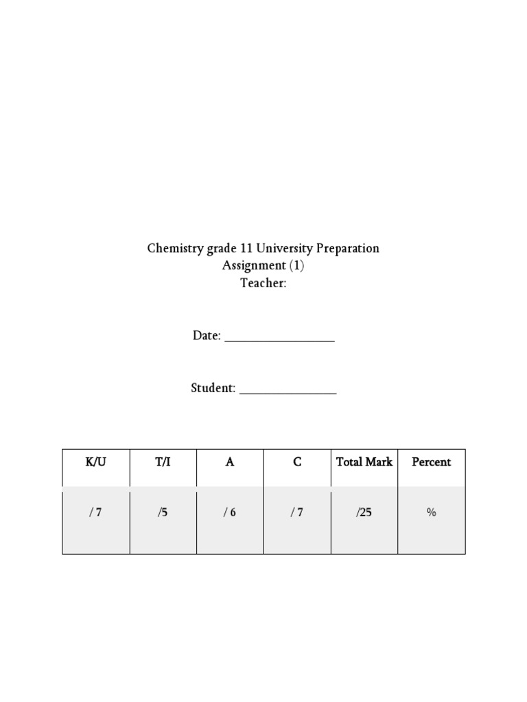 Unit 1 - Assignment #1 - AOL | PDF | Green Chemistry | Chemistry
