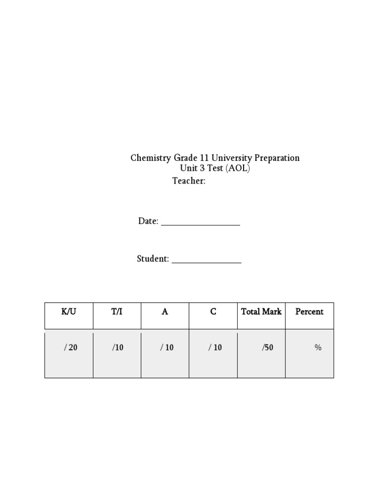 Unit 3 - Test 3 - AOL | PDF