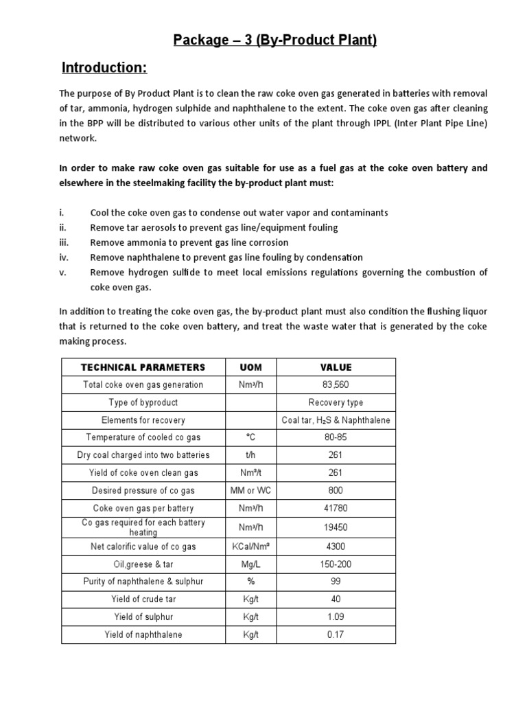 By Product Plant | PDF | Coke (Fuel) | Water