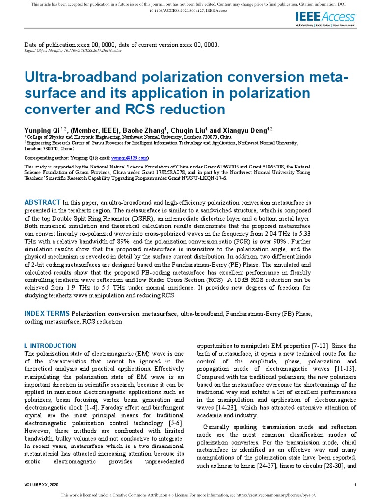 Ultra-Broadband Polarization Conversion Meta-Surface and Its Application in Polarization ...
