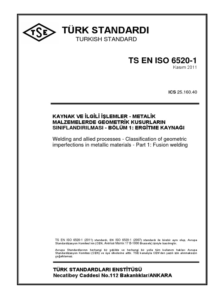 TS en Iso 6520-1-2017 | PDF