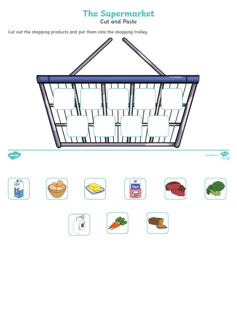 Supermarket Cut and Paste Activity | PDF