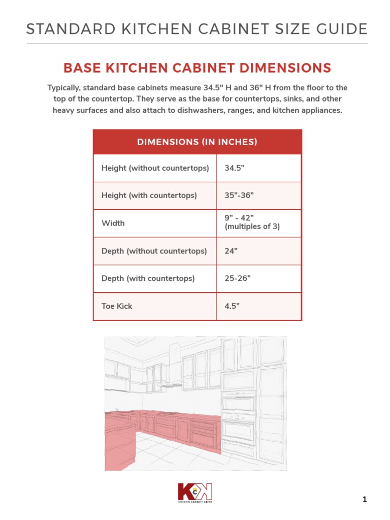 Kitchen Cabinet Size Guide | PDF