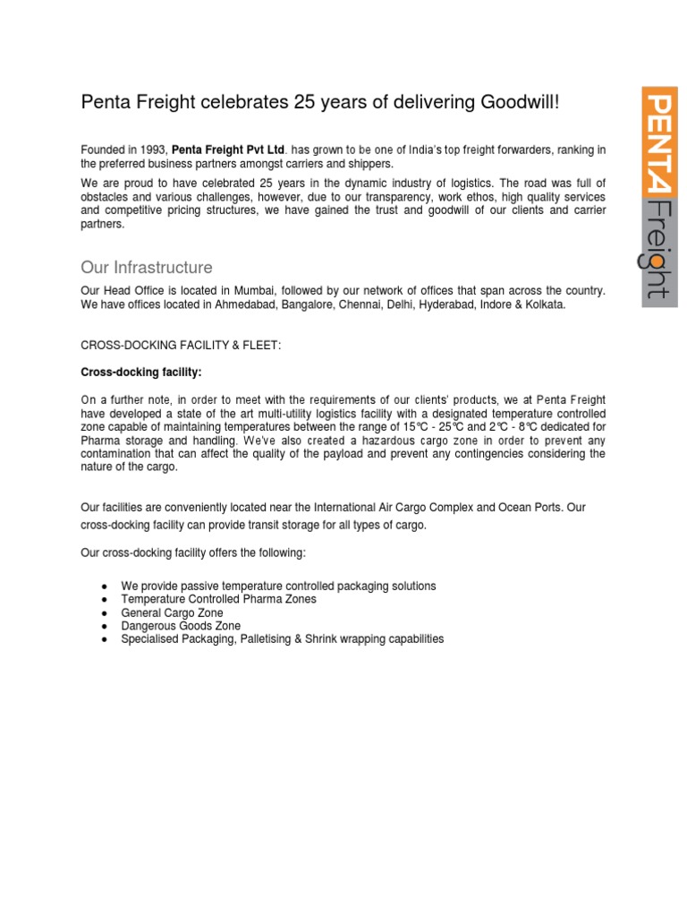 Penta Profile | PDF | Cargo | Business