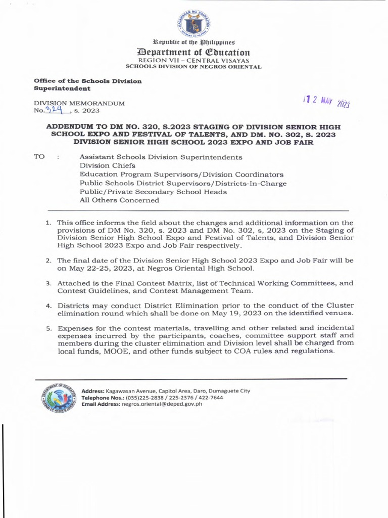 DM No. 324 S. 2023 | PDF