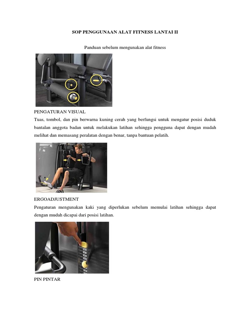 Sop Penggunaan Alat Fitness Lantai Ii | PDF