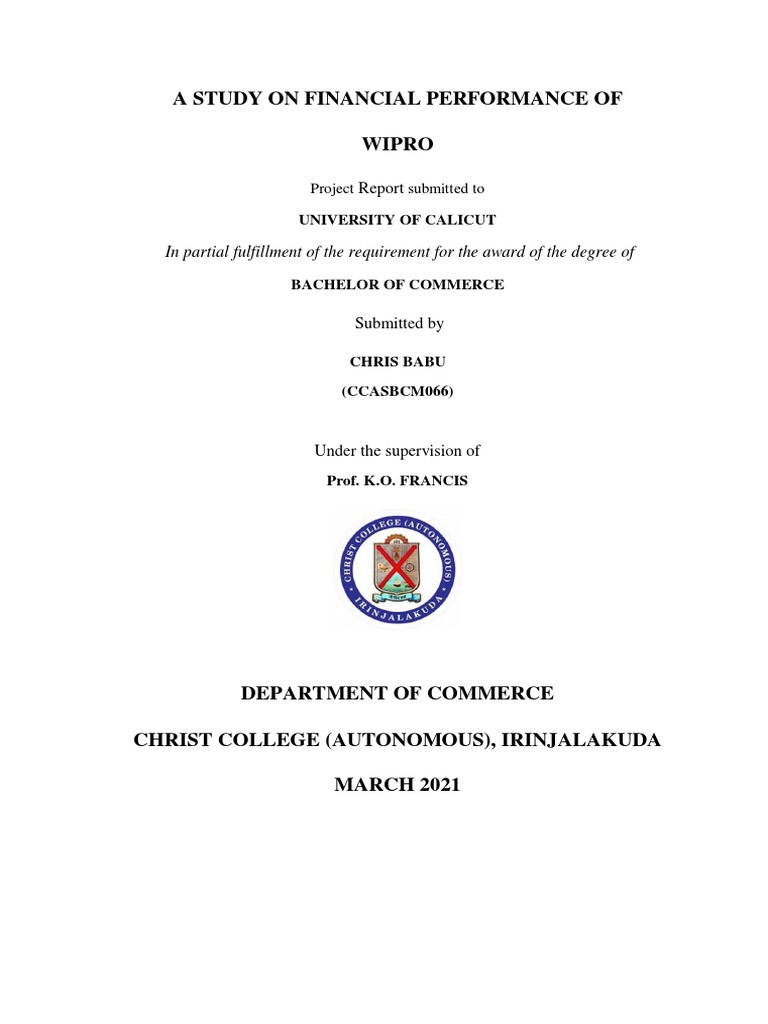 Wipro Financial Report | PDF | Balance Sheet | Financial Statement Analysis Wipro Financial Report | PDF | Balance Sheet | Financial Statement Analysis